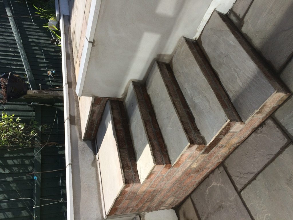 Steps and Rendered Wall - D Hill & Son